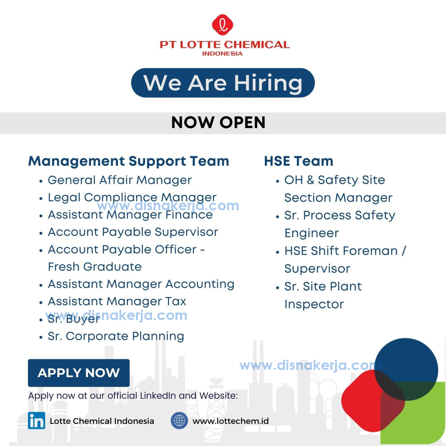 PT LOTTE Chemical Indonesia - DISNAKERJA.COM